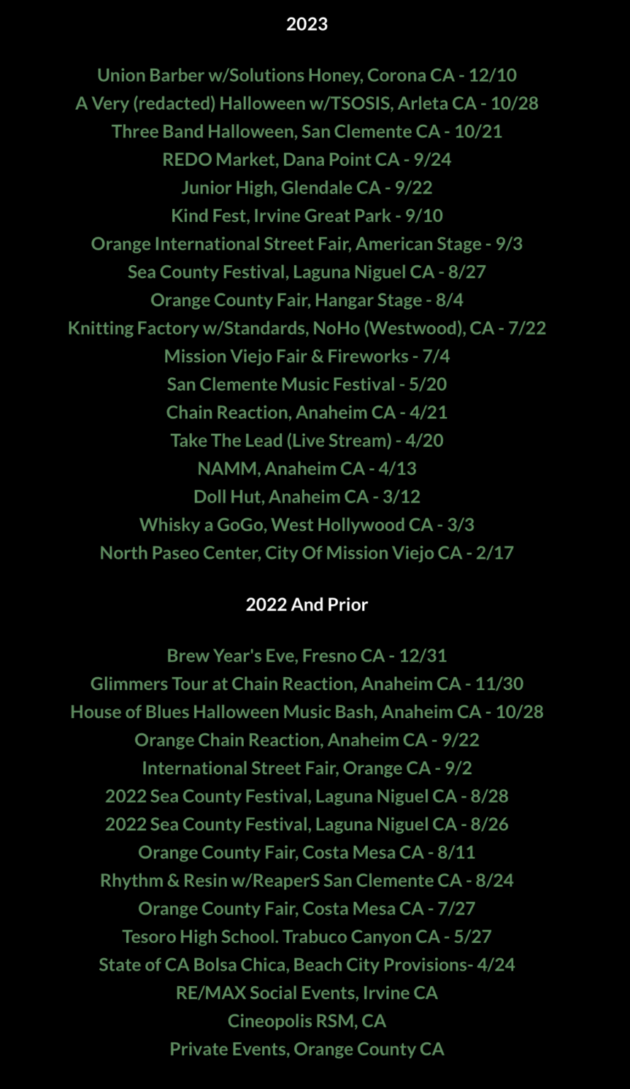 PAST SHOWS - Stereosity